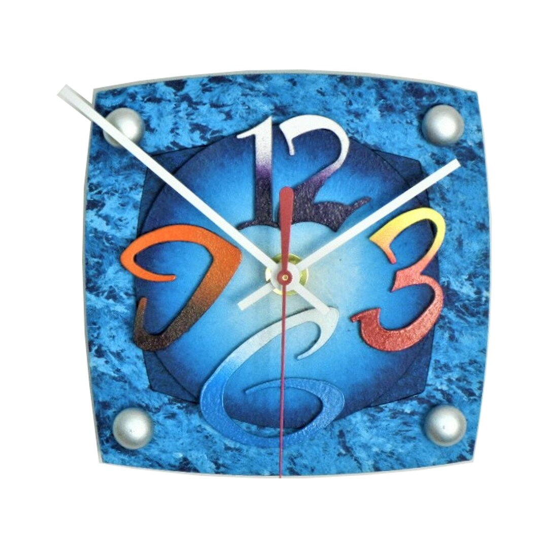 Tva-very Cool Clocks-modern Clocks-abstract Clocks-unique Clocks-blue ...
