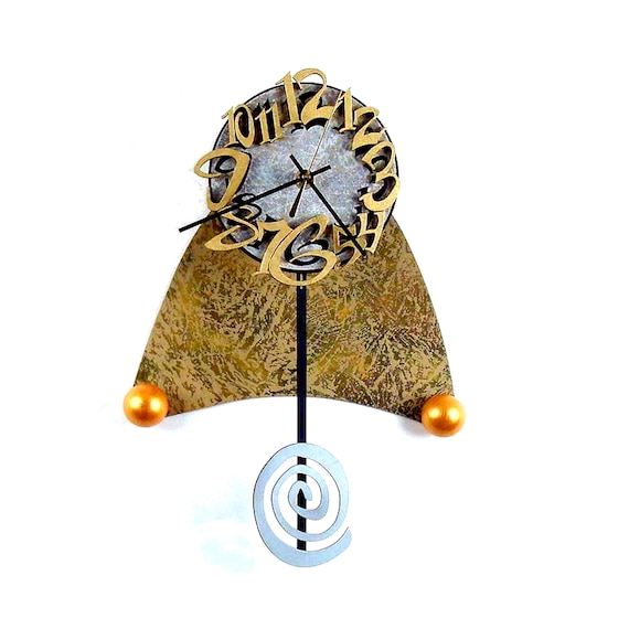 CRESCENT A-very Cool Clock-modern Wall Clock-swinging Pendulum - Etsy