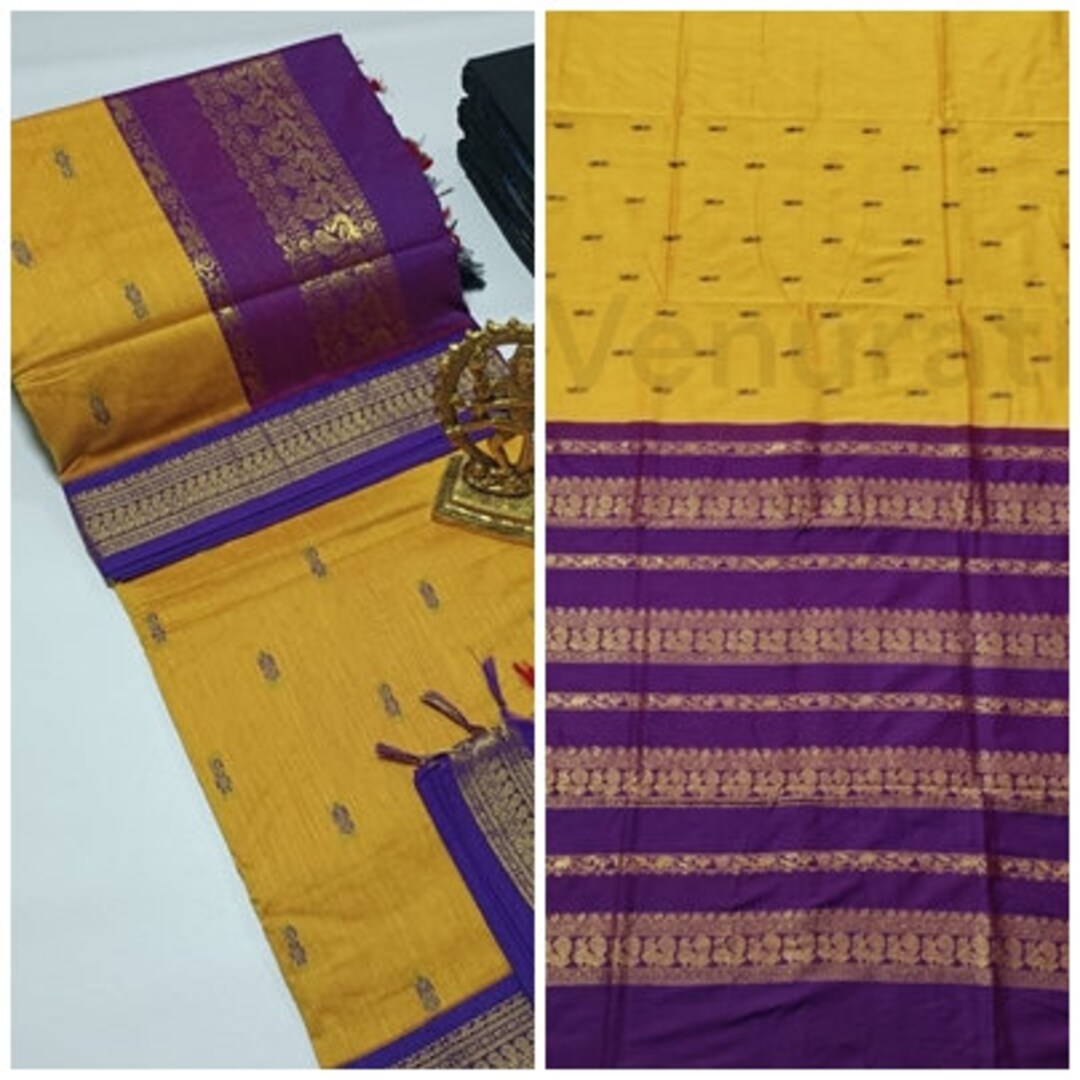 Authentic Gadwal Silk Saree With Zari Work Bengals Gadwal Sari for ...