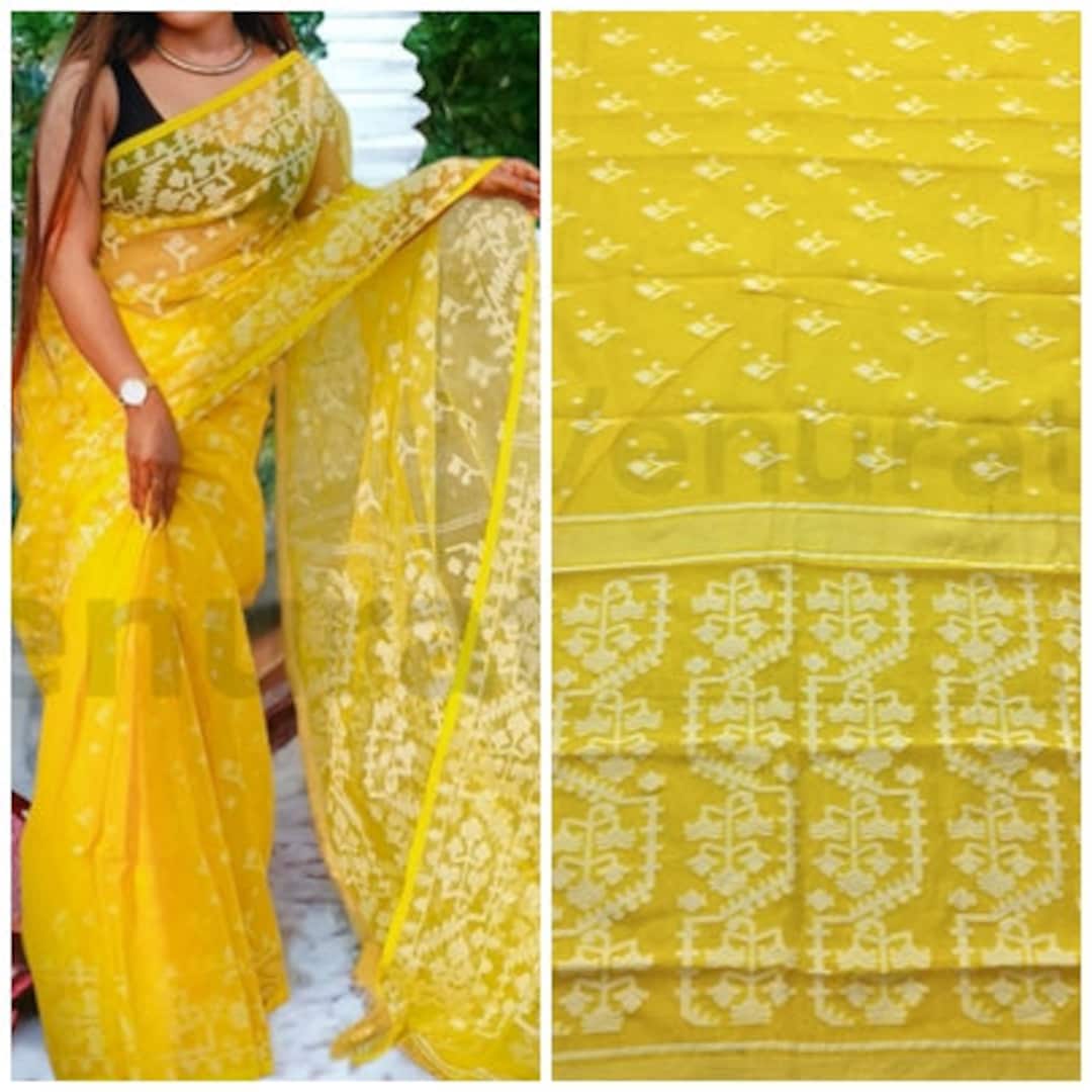 Cotton Soft Jamdani Saree Rich Texture and Work All Over Jamdani Work ...