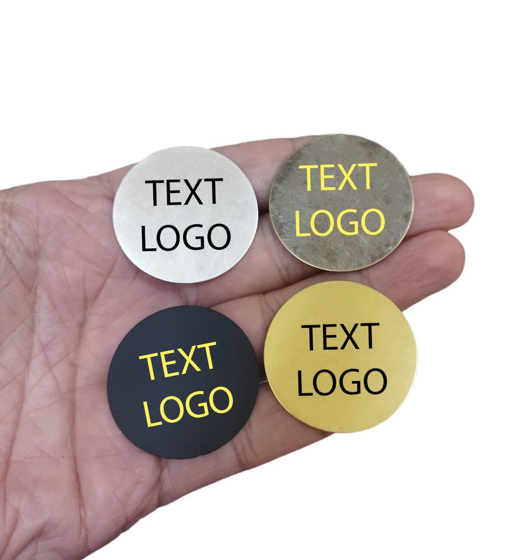 Custom Laser Engraved Tag , Jewelry Personalized Big Round Disc Tag ...
