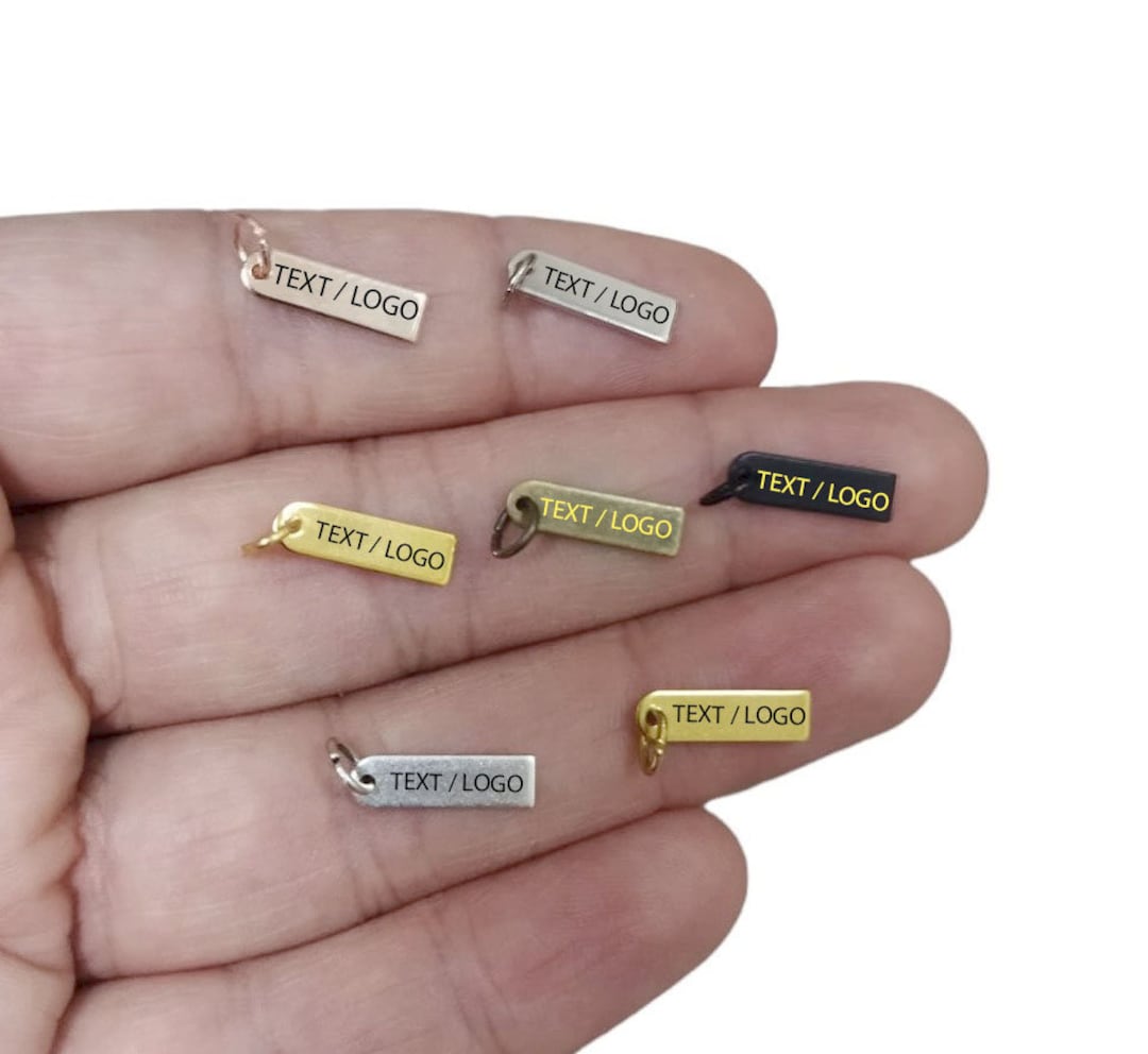 Custom Laser Engraved Tag , Rectangle Jewelry Personalized Tag ,custom ...