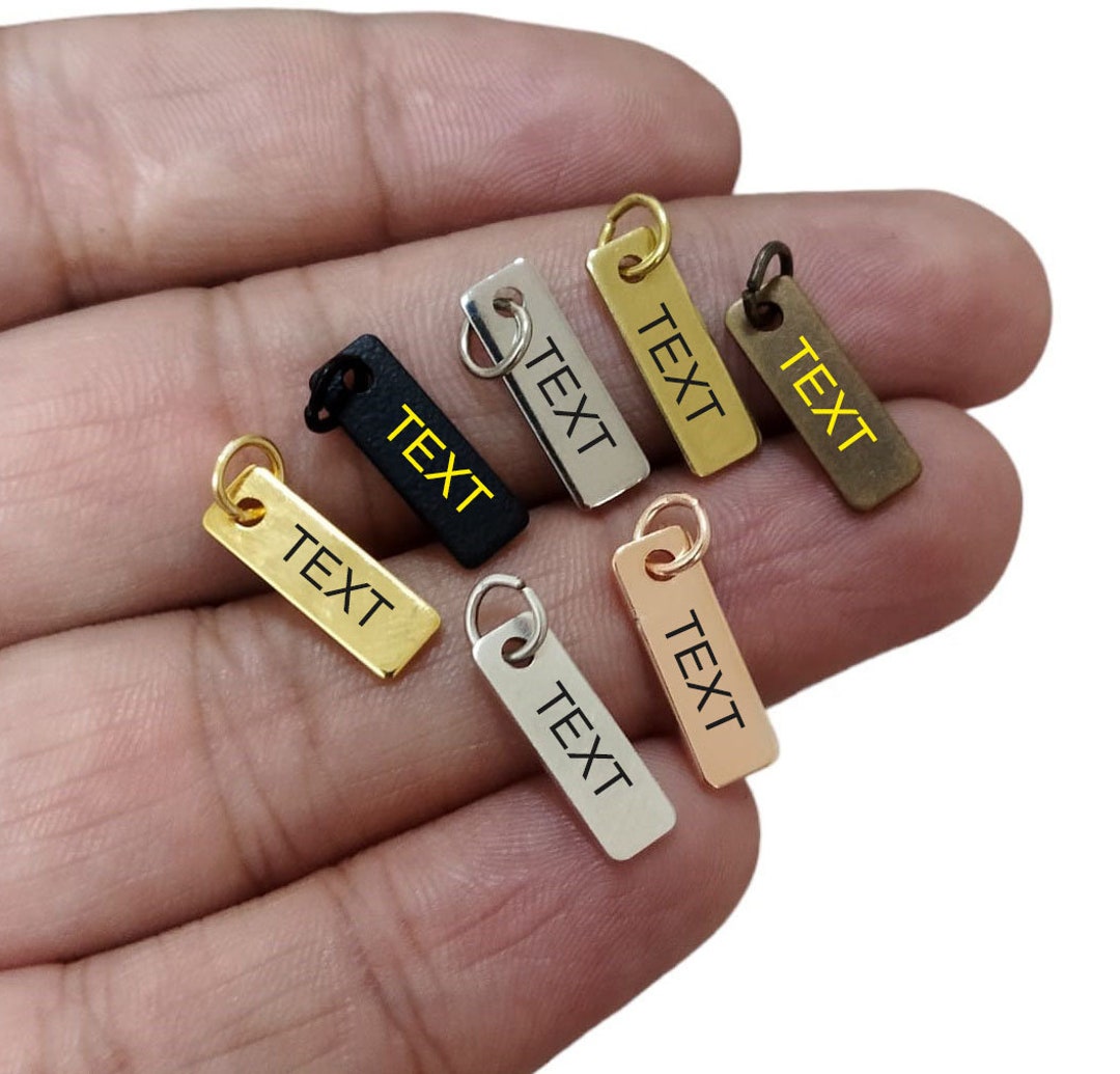 Custom Laser Engraved Tag , Rectangle Jewelry Personalized Tag ,custom ...