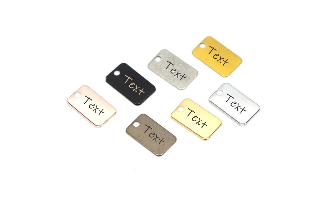 Custom Laser Engraved Tag , Rectangle Custom Logo Charms ,custom Logo ...