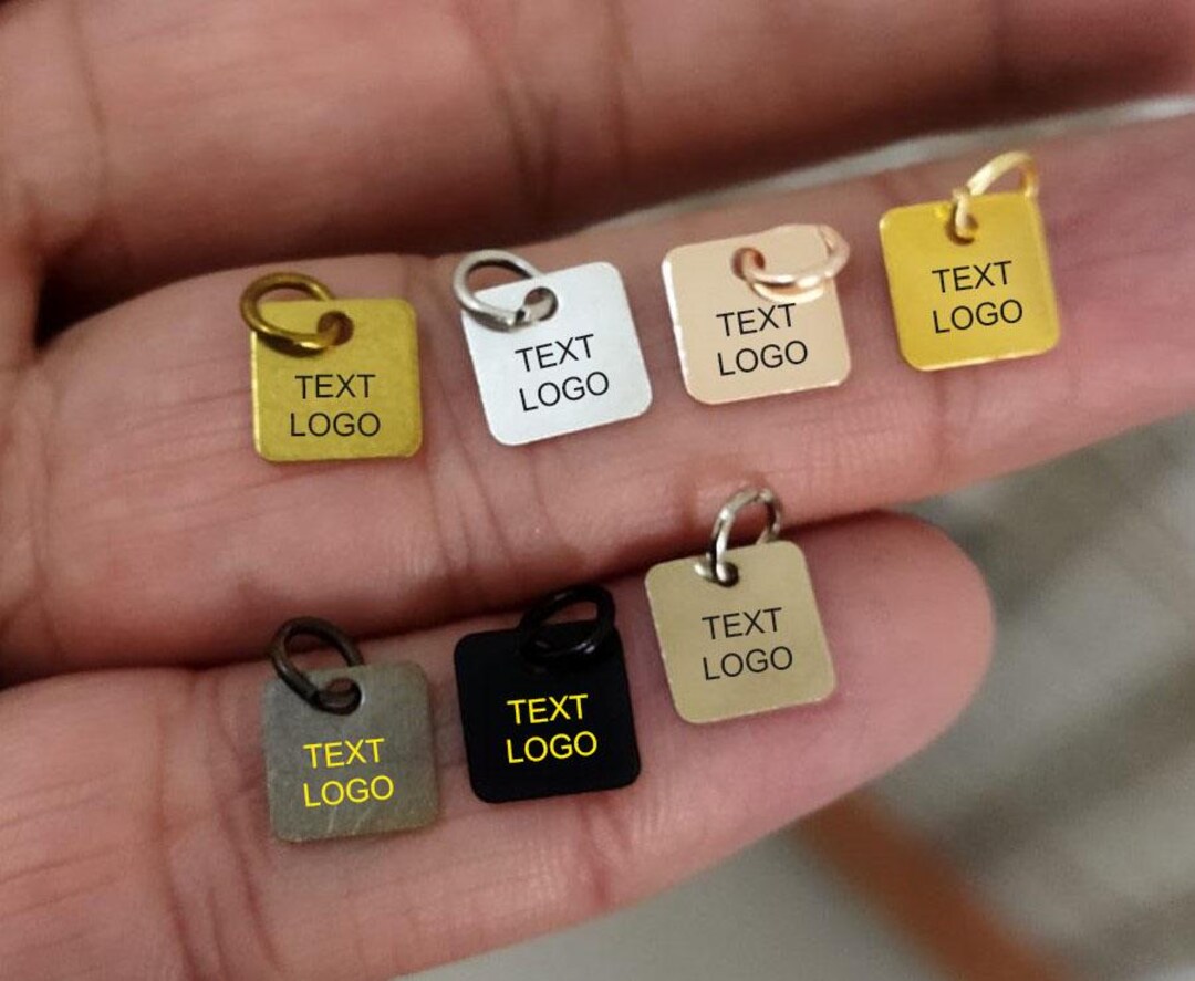 Custom Laser Engraved Tag , Jewelry Personalized Tag ,custom Square ...