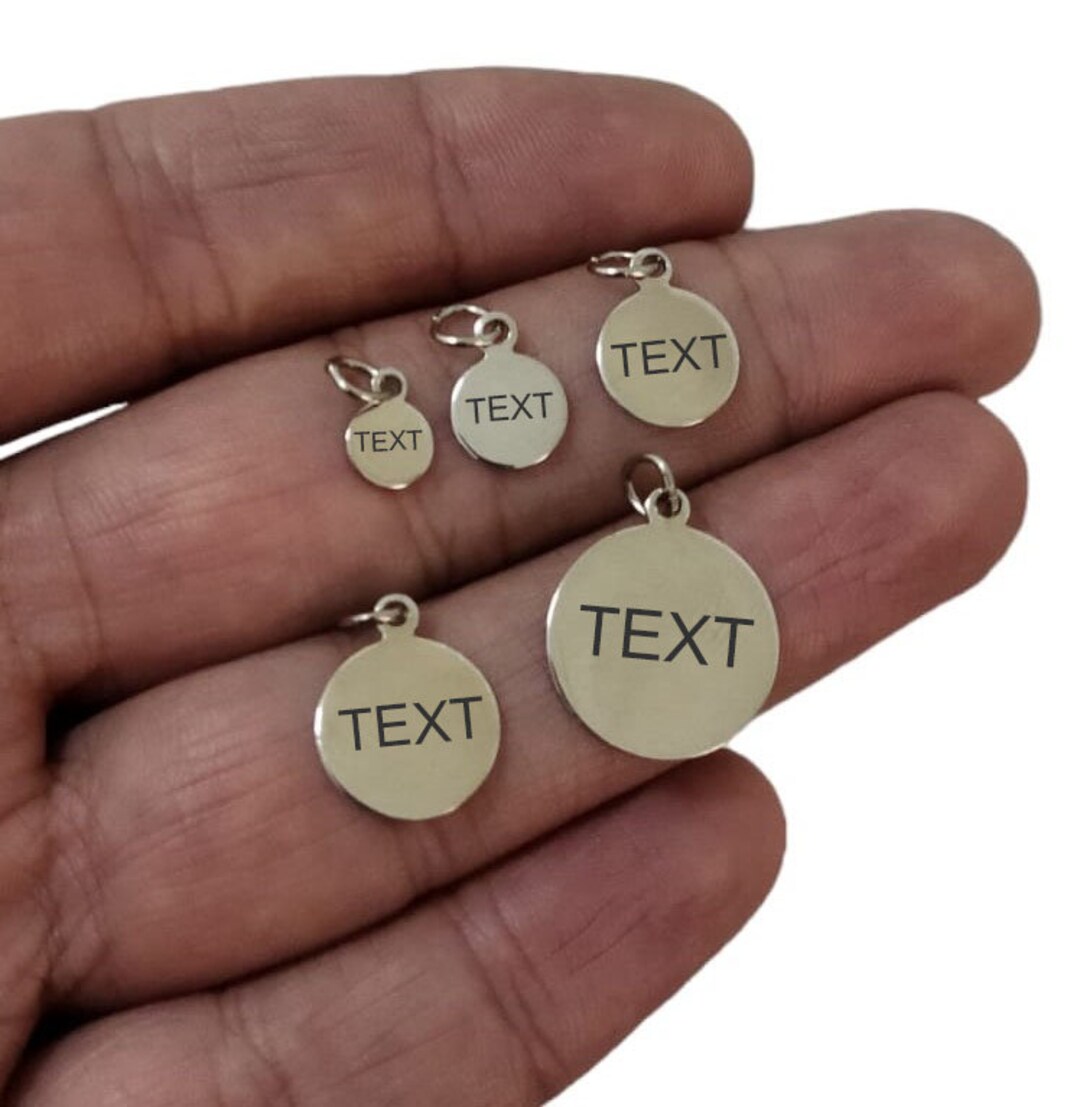 Custom Laser Engraved Tag , Rhodium Plated Jewelry Personalized Tag ...