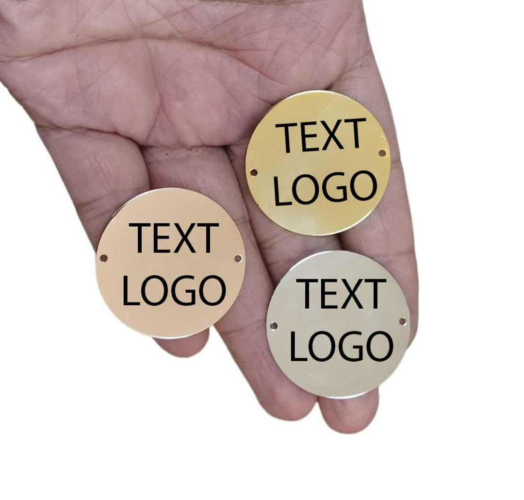 Custom Laser Engraved Tag , Jewelry Personalized Big Round Disc Tag ...