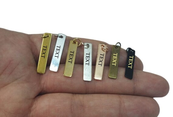 Custom Laser Engraved Tag Rectangle Jewelry Personalized Tag | Etsy