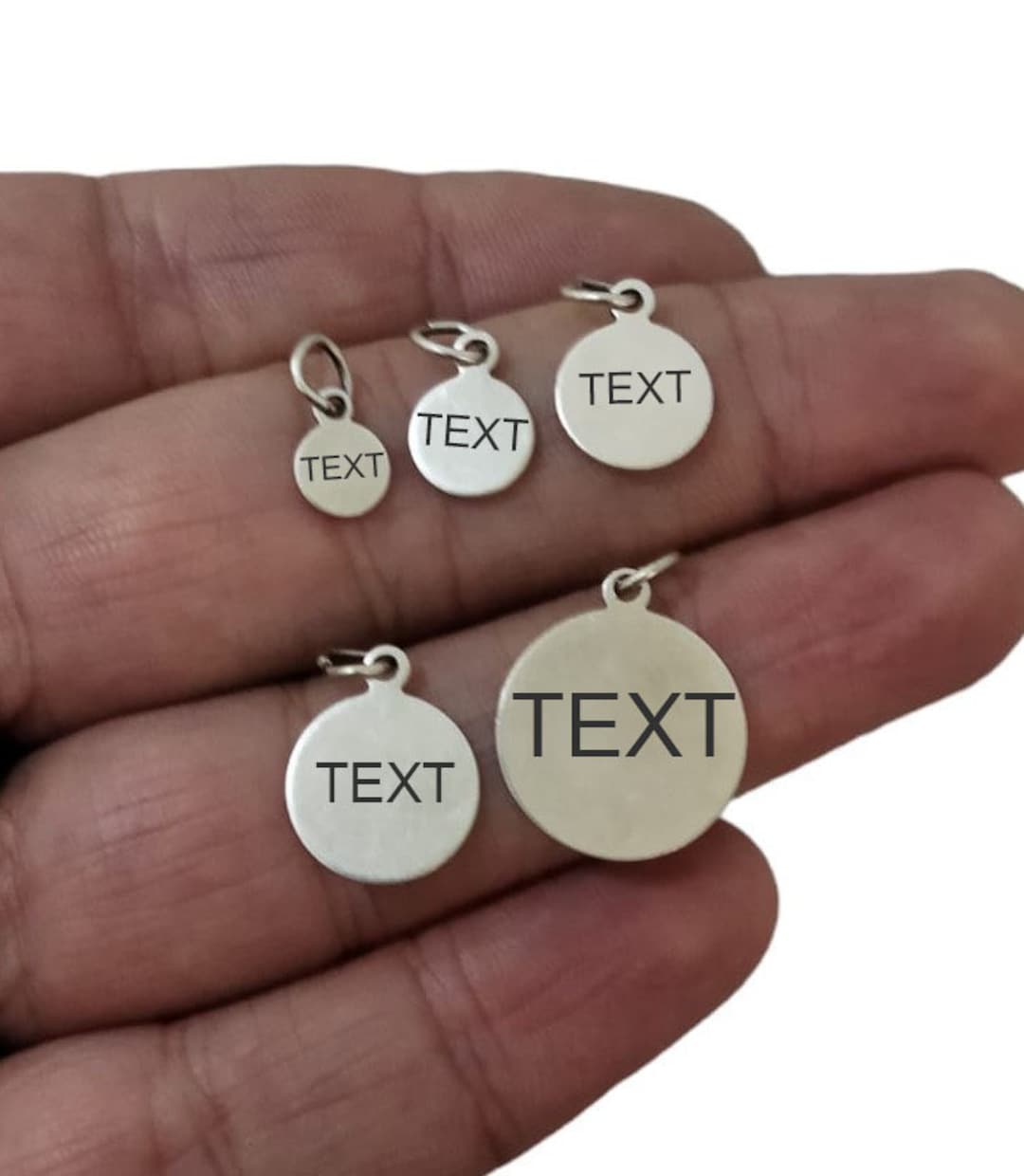 Custom Laser Engraved Tag , Antique Silver Jewelry Personalized Tag ...