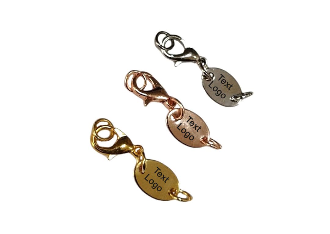 Custom Laser Engraved Clasps , Tiny Necklace Chain Clasps ...