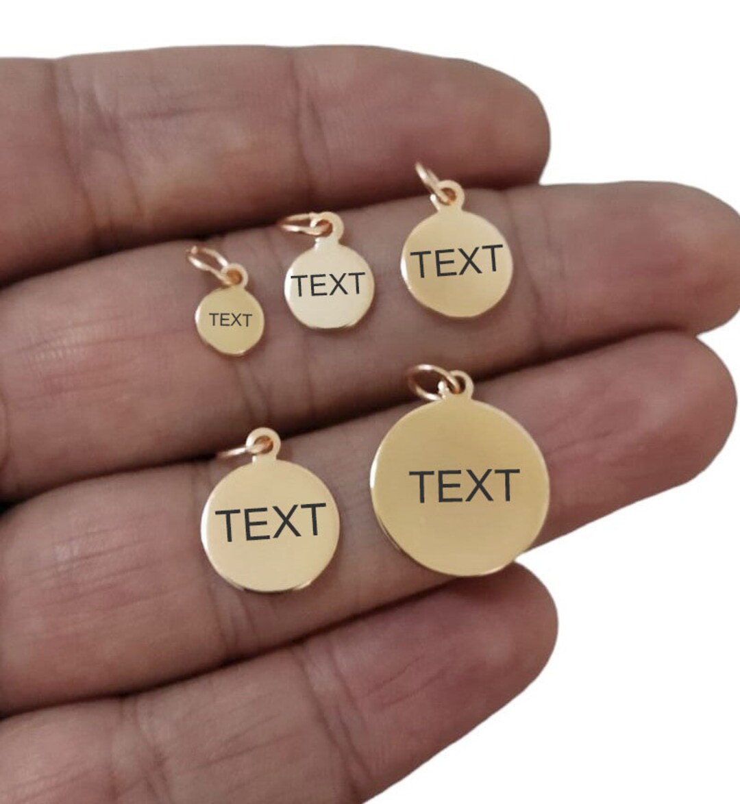 Custom Laser Engraved Tag , Rose Gold Plated Jewelry Personalized Tag ...