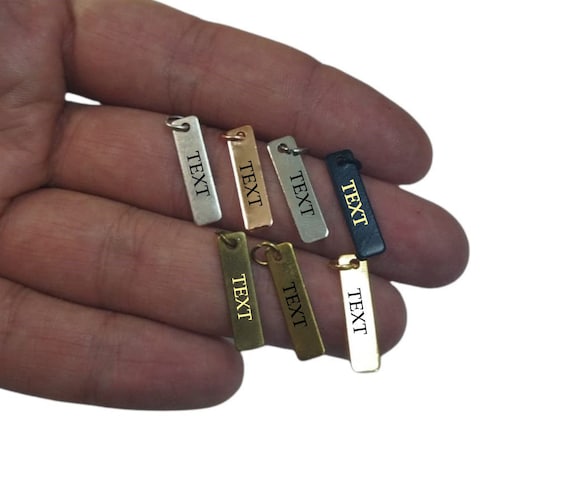 Custom Laser Engraved Tag Rectangle Jewelry Personalized Tag - Etsy