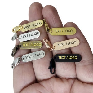Custom Zipper Pull Name Tag , Personalized Accessories - Etsy