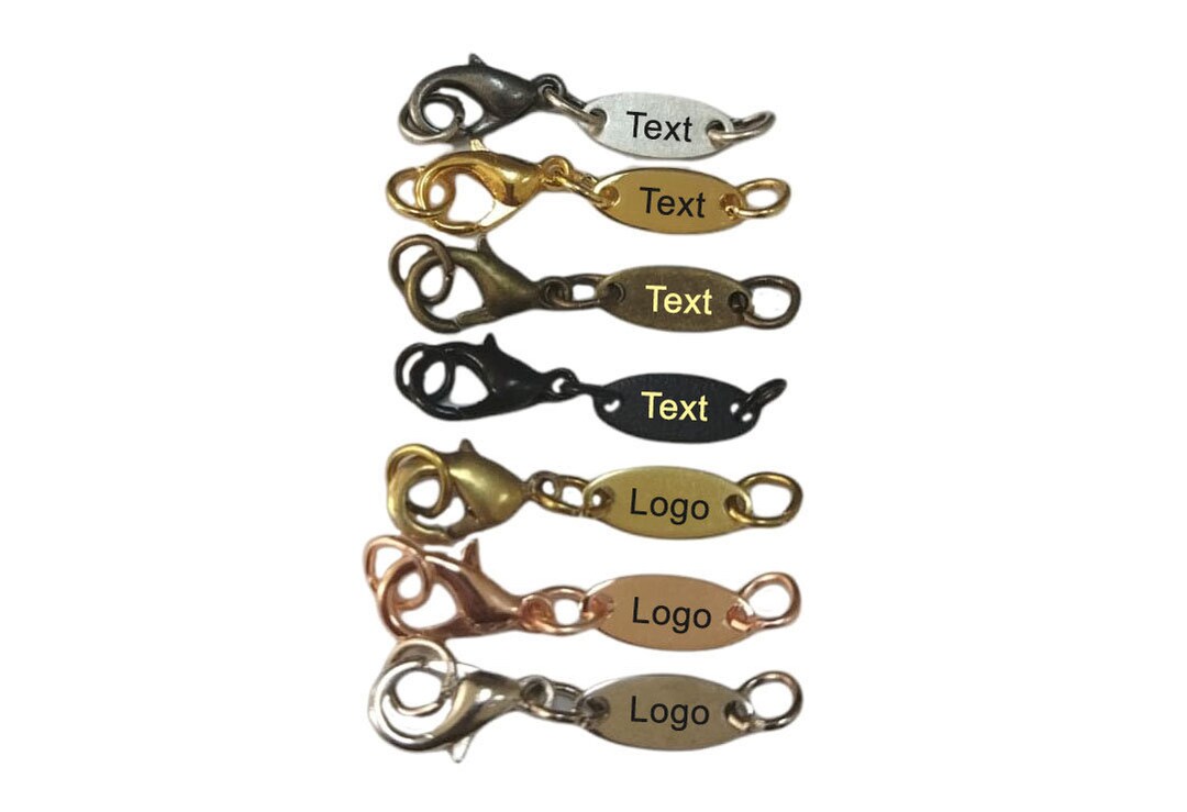 Custom Laser Engraved Clasps , Tiny Necklace Chain Clasps ...