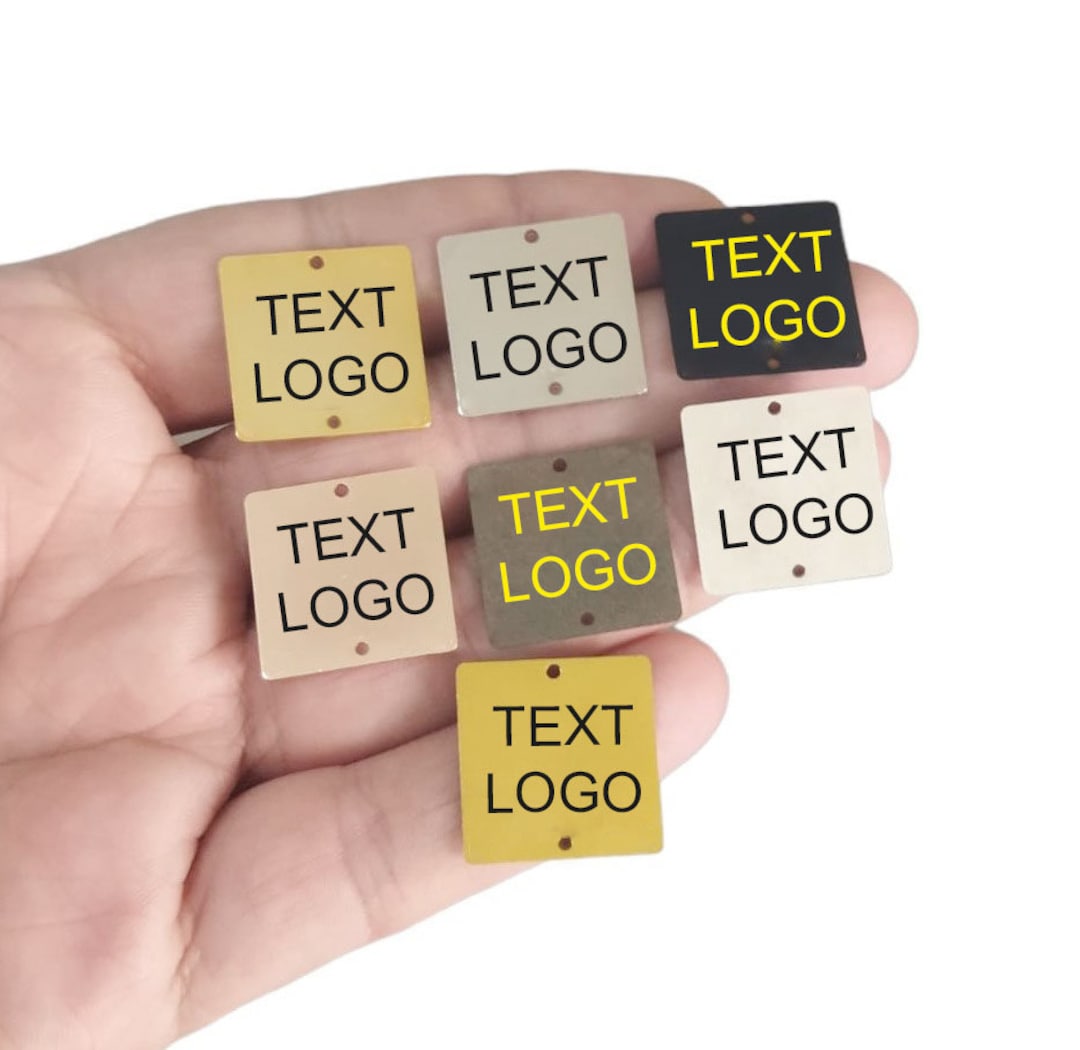 Custom Laser Engraved Tag , Jewelry Personalized Big Square Tag ...