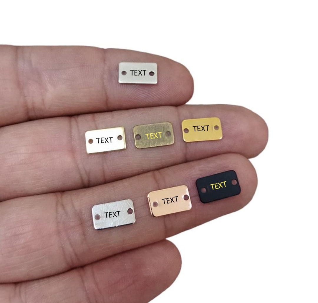 Custom Laser Engraved Tag , Rectangle Custom Logo Charms ,custom Logo ...