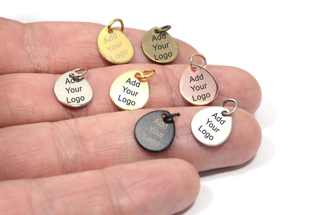Custom Laser Engraved Drop Tag ,custom Logo Tag With Jump Ring ...