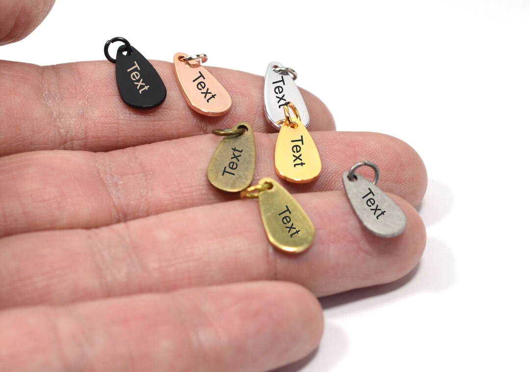 Custom Laser Engraved Drop Tag ,custom Logo Tag With Jump Ring , 14.5 ...