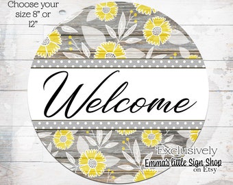 Gray and Yellow Sign - Etsy