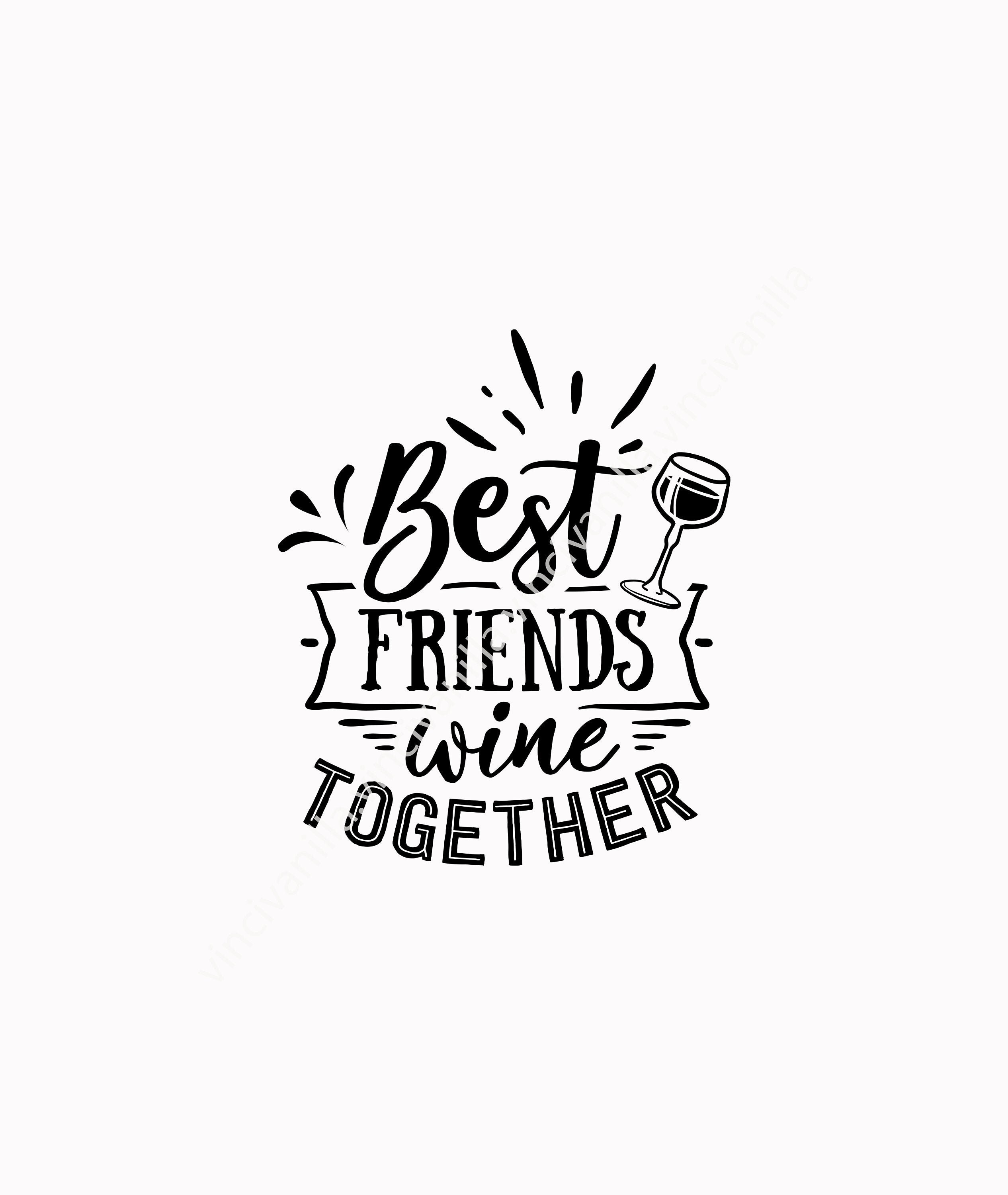 Best friends vin ensemble téléchargement numérique Couper le - Etsy France