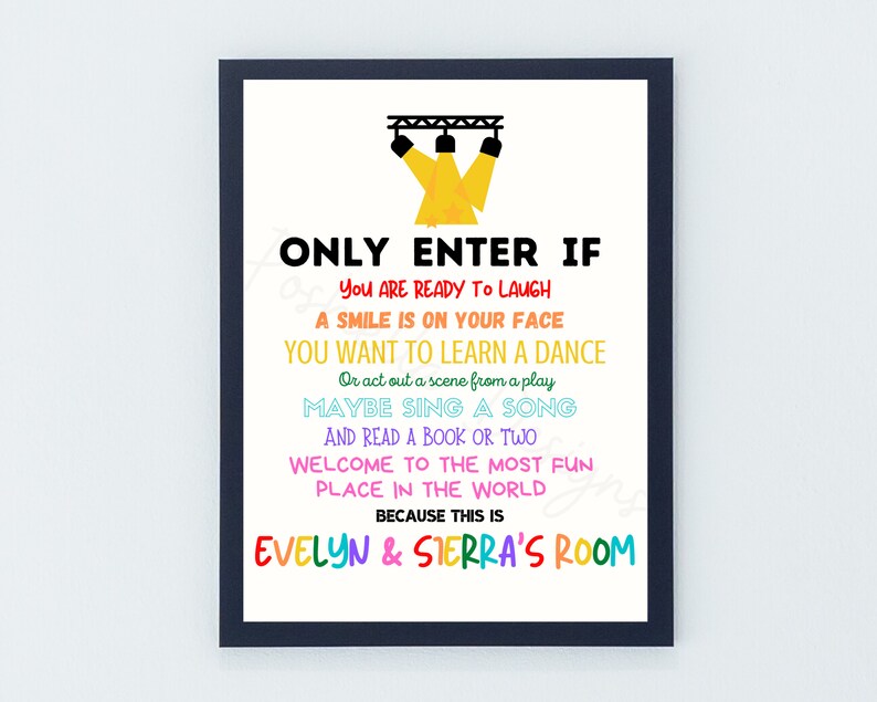 Theatre Kid Room Sign/wall Art: Instant Download, Cute Girl, Preteen ...