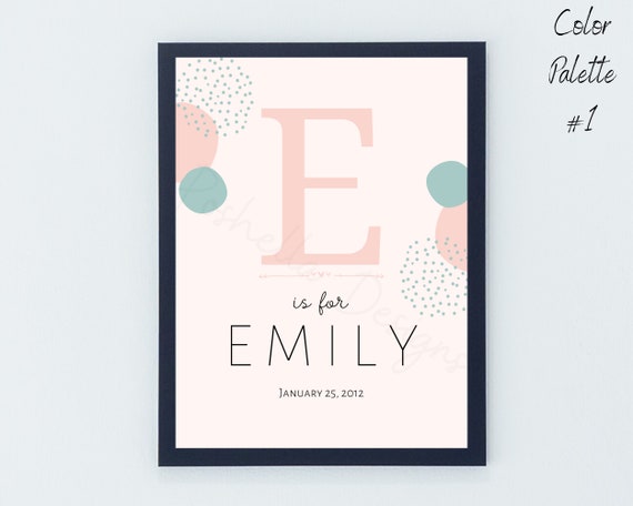 Initial Sign: Instant Download Cute Wall Art Boho | Etsy