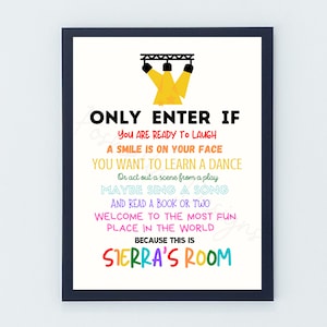 Theatre Kid Room Sign/wall Art: Instant Download, Cute Girl, Preteen ...