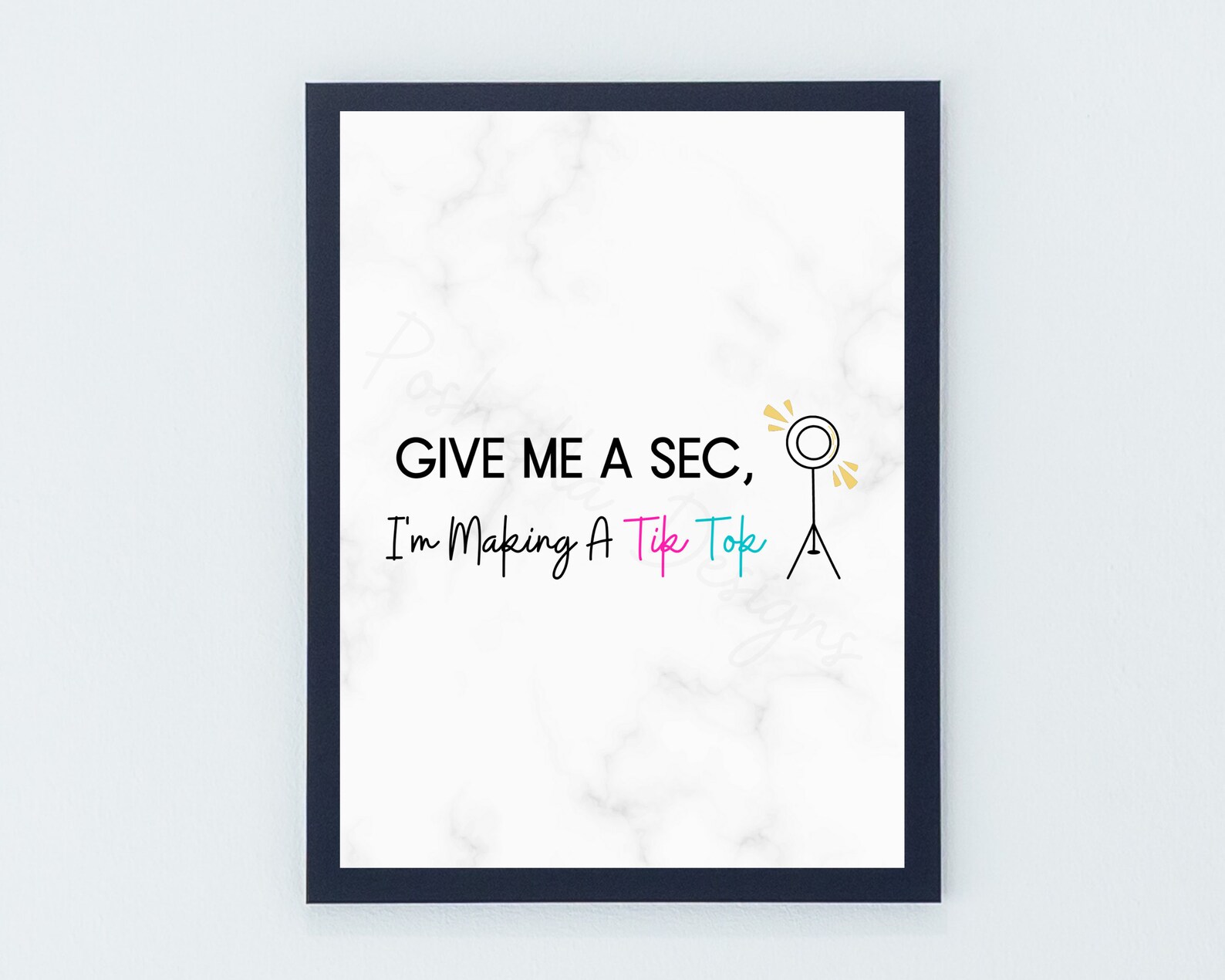 Tik Tok Wall Art Set of 4 Prints: Instant Download Cute | Etsy