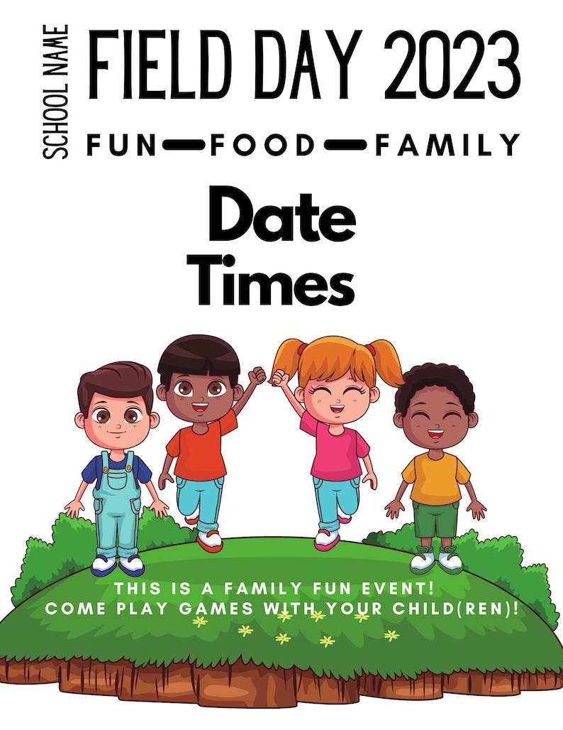 Field Day Flyer & Signs Template - Etsy