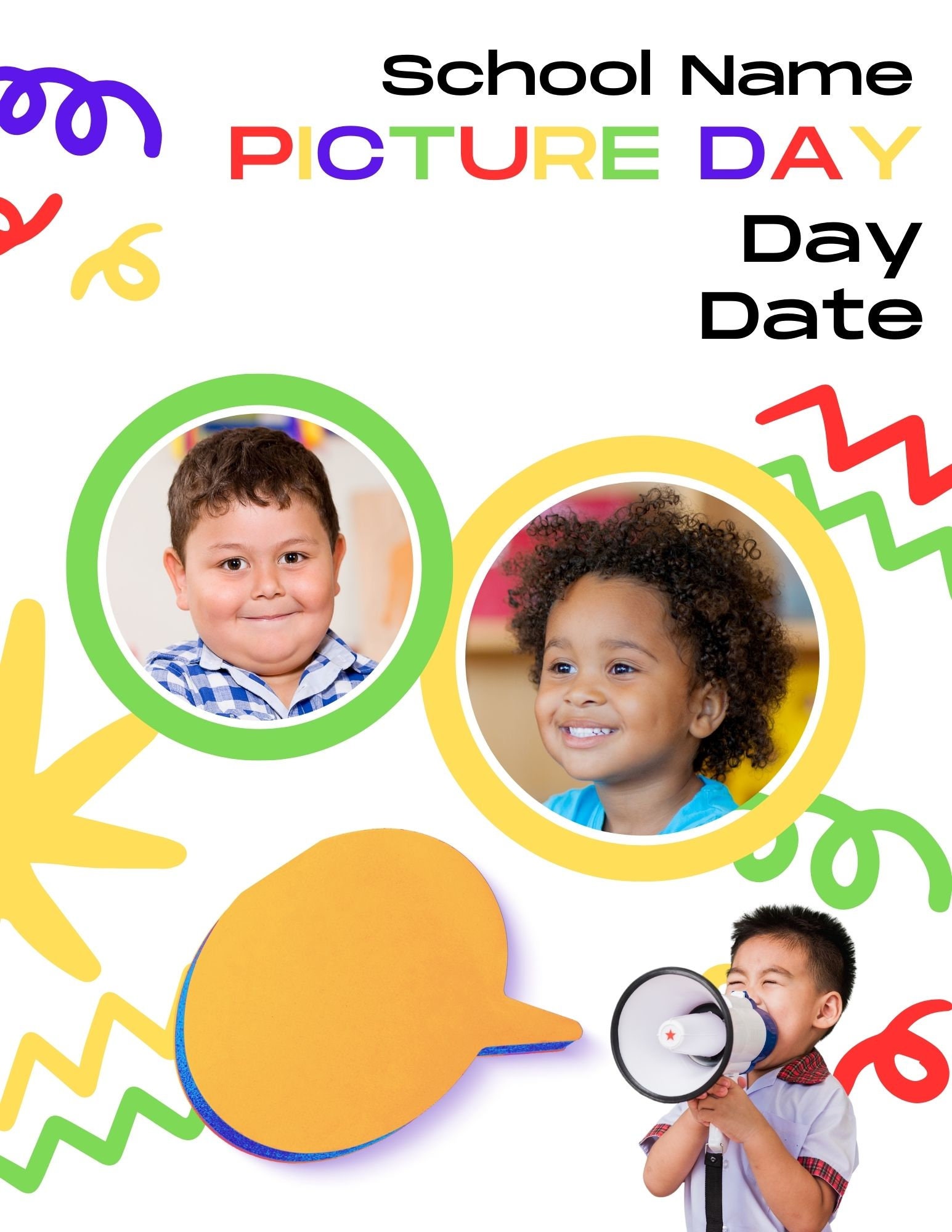 School Picture Day Template - Etsy
