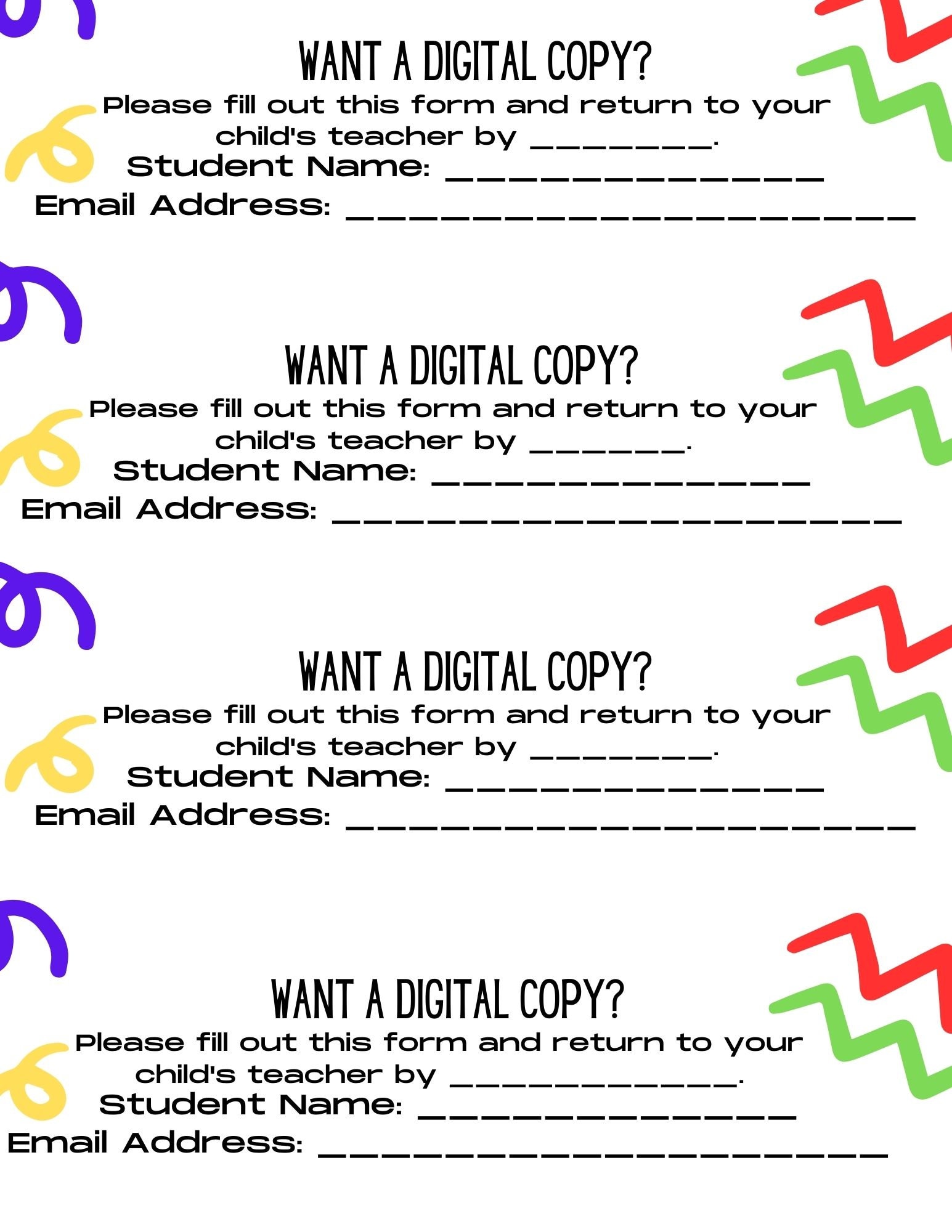 School Picture Day Template - Etsy