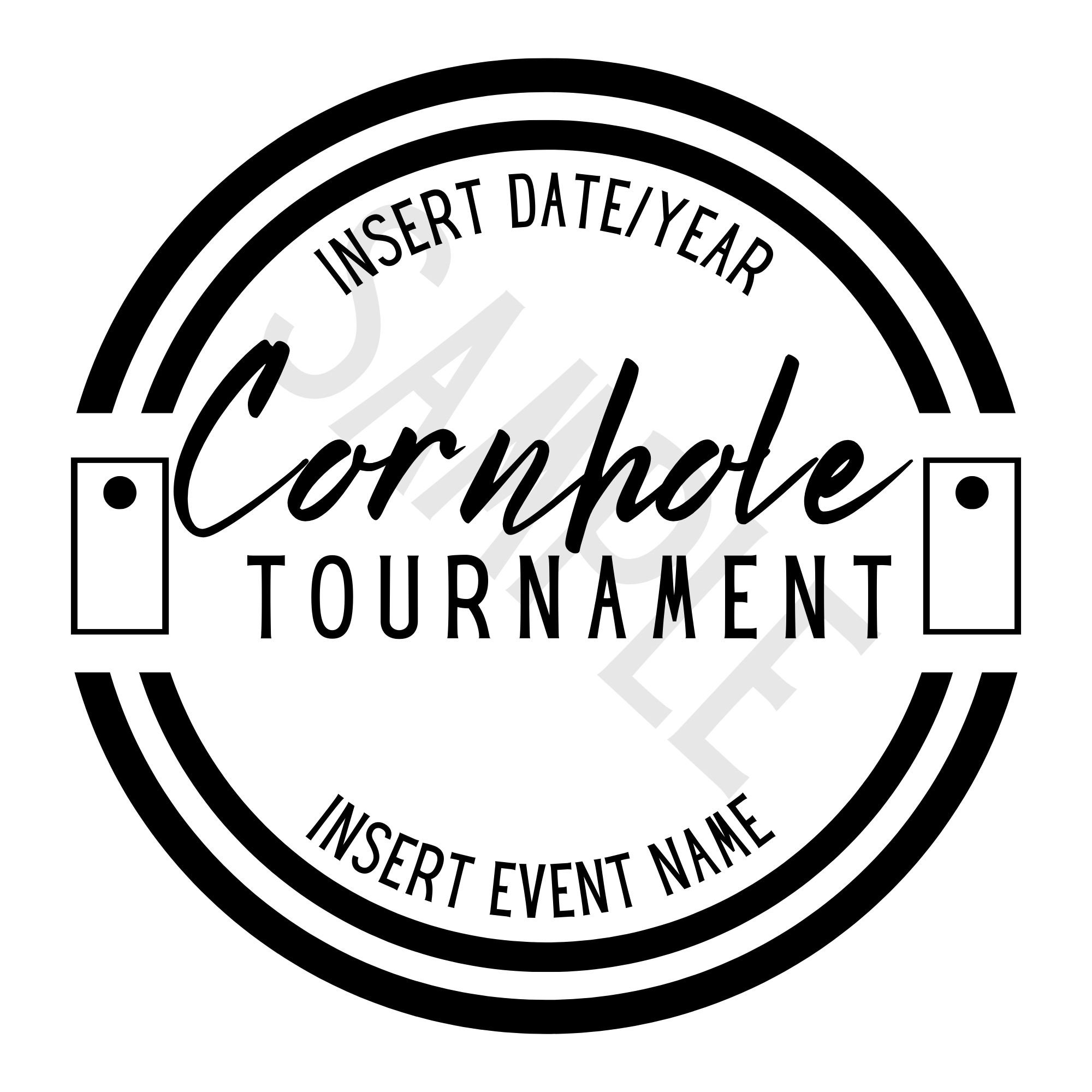 Cornhole Tournament Shirt Template EDITABLE - Etsy
