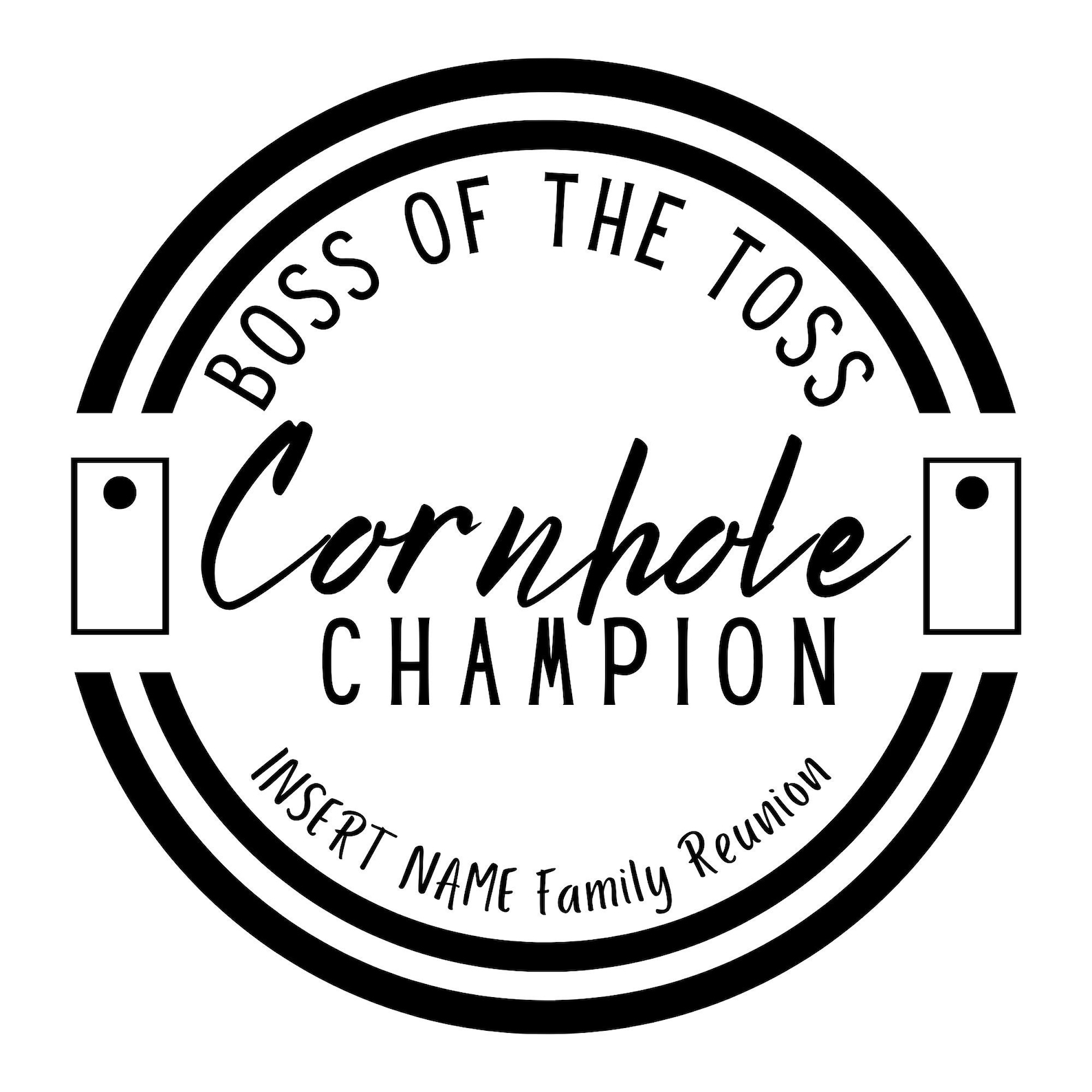 Cornhole Champion Shirt Template - Etsy