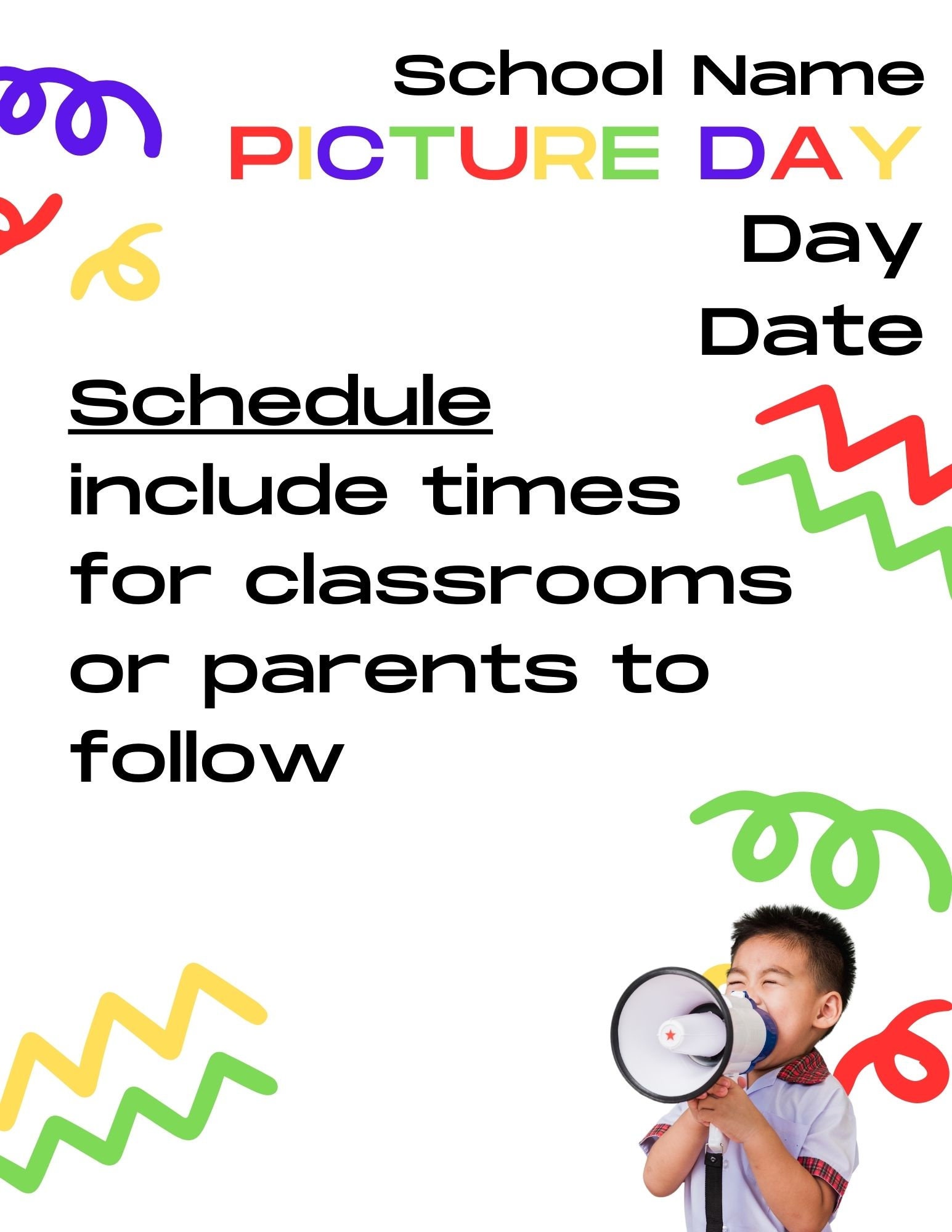 School Picture Day Template Etsy School Picture Day Template Etsy
