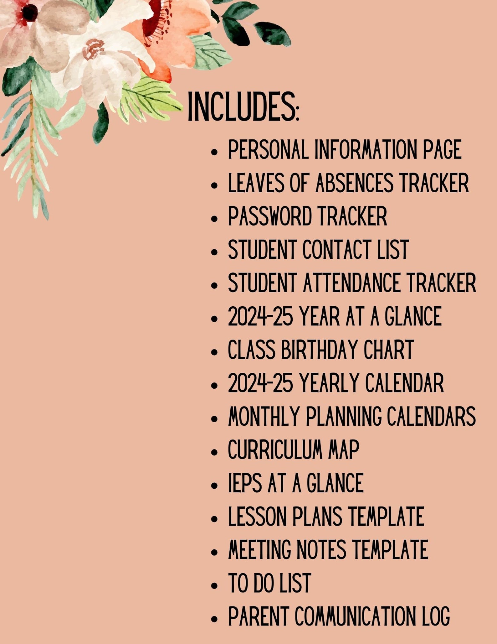 Teacher Planner 2024-25 EDITABLE Special Education General Education ...