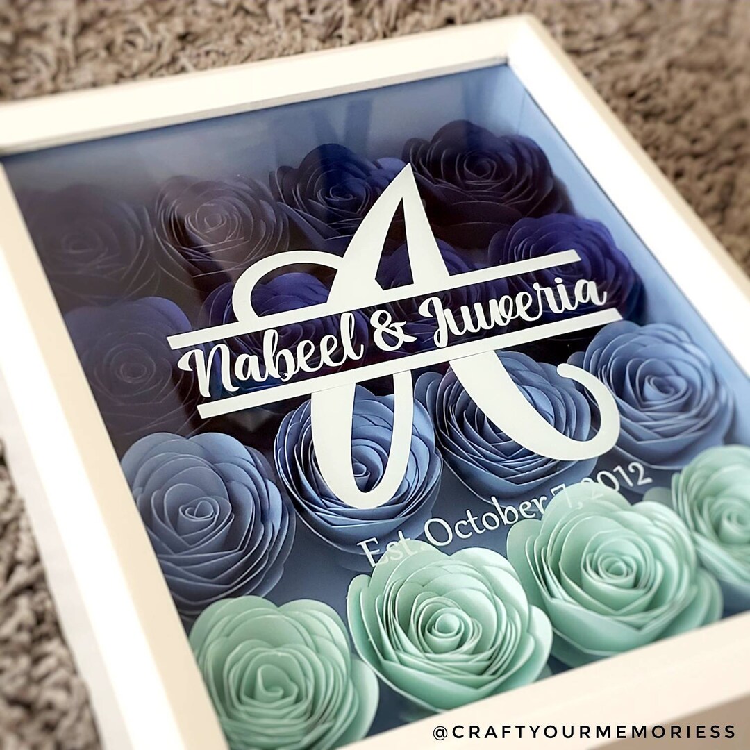 Anniversary Shadow Box, Personalized Wedding Gift, Muslim Couple Gift ...