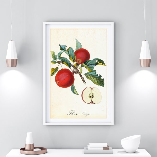 Red Apple Print - Etsy
