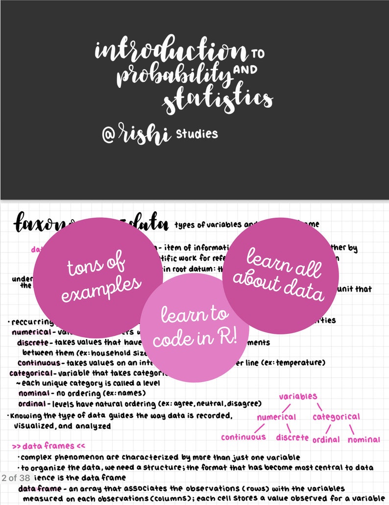 38 Pages !! University/college Level Introductory Statistics and ...