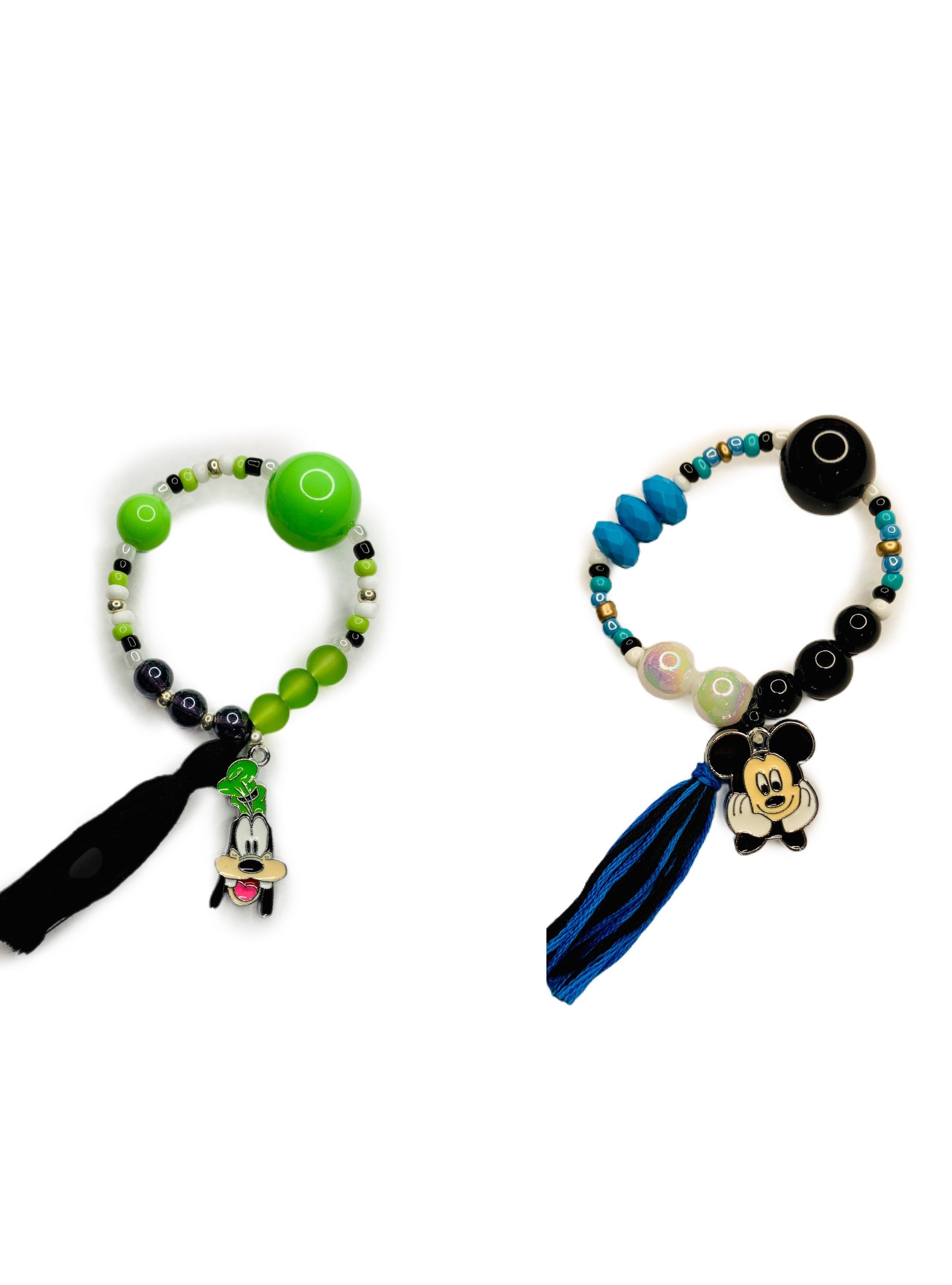 Disney's Mickey Mouse o Goofy Charm Bracelet con Tassel | Etsy