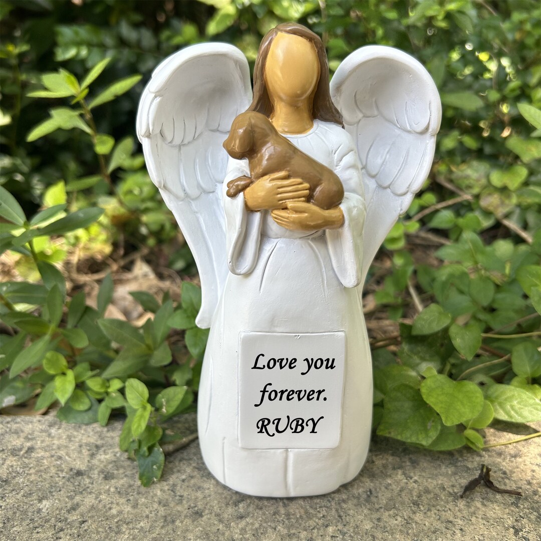 Personalized Dog Memorial Figurines, Angel of Friendship Dog Memorials ...