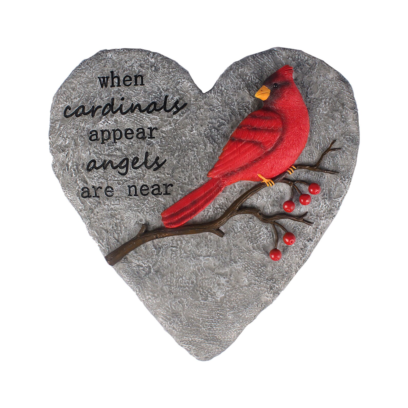 Cardinal Memorial Personalized Heart Garden Stone Outdoor - Etsy