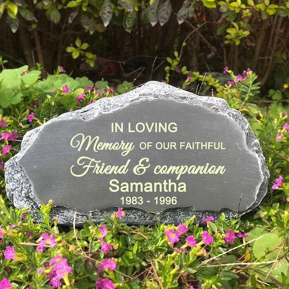 Personalized Memorial Garden Decorative Rockcustomized | Etsy