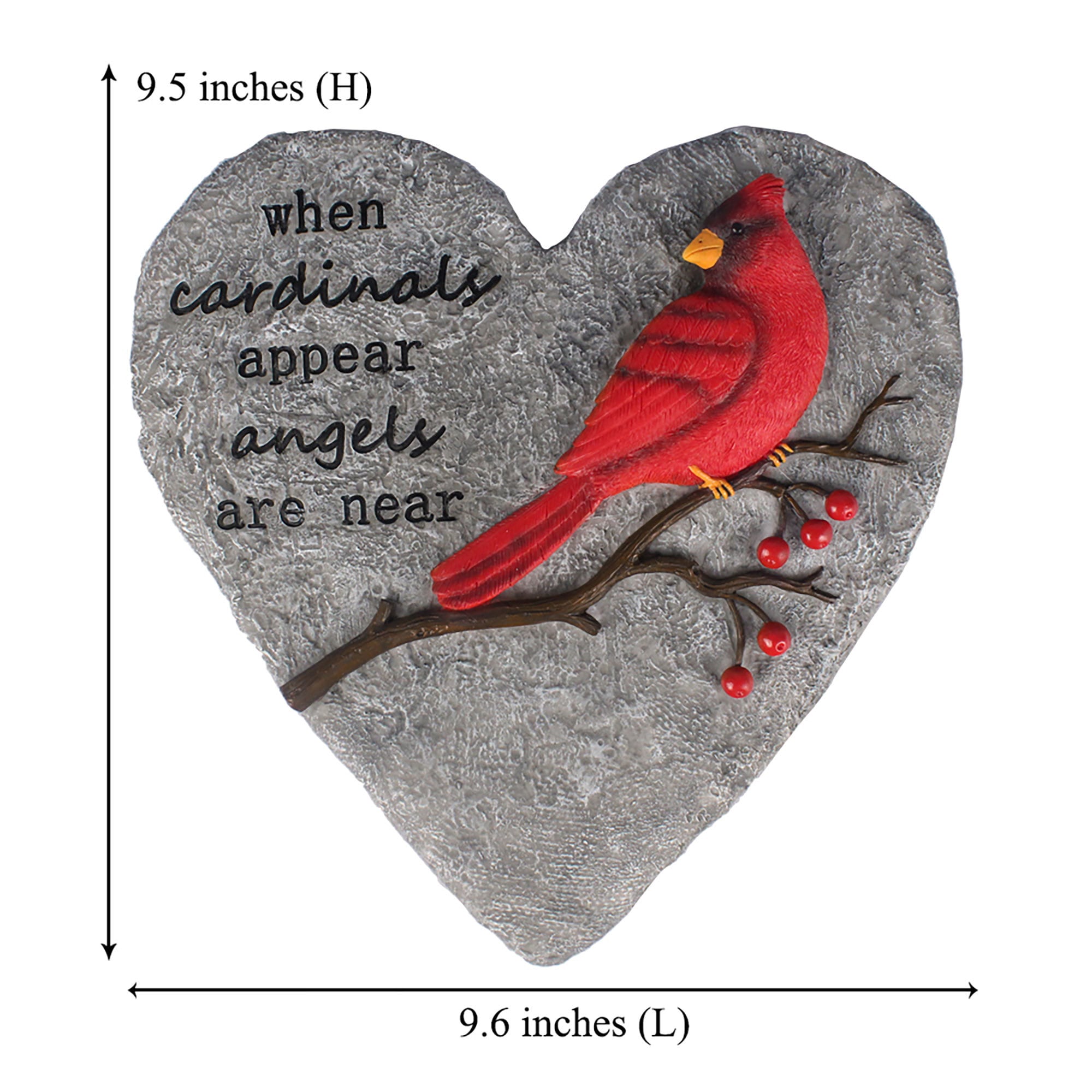 Cardinal Memorial Personalized Heart Garden Stone Outdoor - Etsy