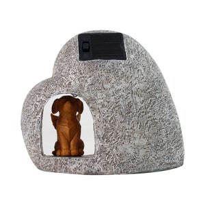 Personalized Solar Dog Pet Memorial Stone With A Angel Puppy Memorial ...