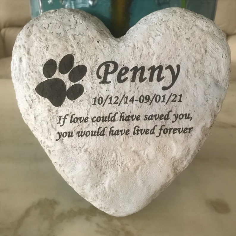Personalized Dog Pet Memorial Stones Hand-painted Garden - Etsy