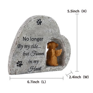 Personalized Solar Dog Pet Memorial Stone With A Angel Puppy Memorial ...