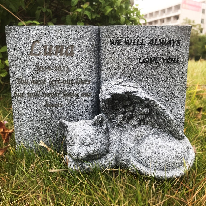 Personalizedpet Tombstone Cat Memorial Stone Cat Headstone - Etsy