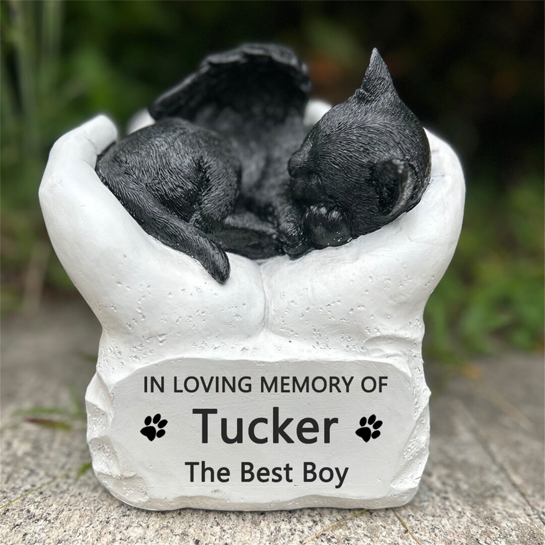 Personalized Resin Pet Cremation Urn for Cat, Custom Pet Cat Ashes Urns ...