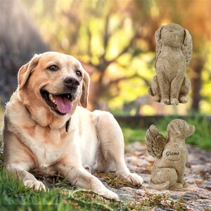 Personalized Dog Angel Memorial Figurine, Custom Memorial Pet Dog ...