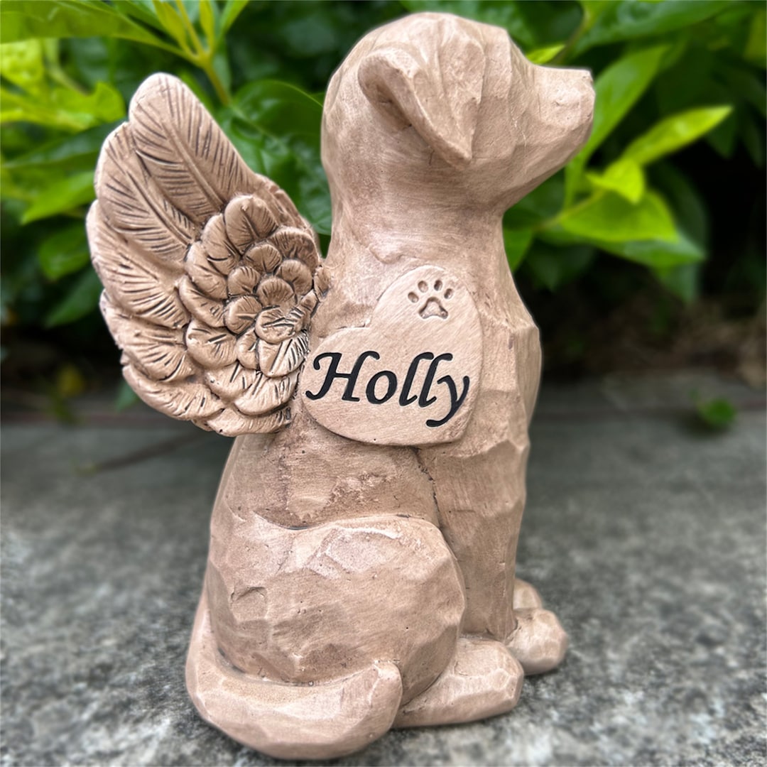 Personalized Dog Angel Memorial Figurine, Custom Memorial Pet Dog ...